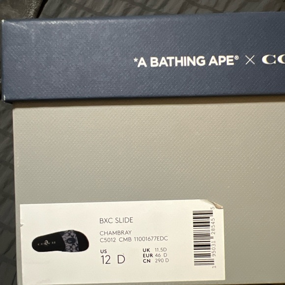 Bape | Shoes | A Bathing Ape Bape X Coach Sandal Slide Size 2 Deadstock ...